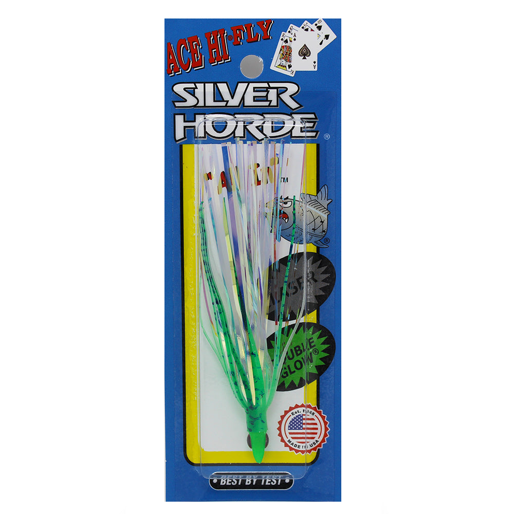 Silver Horde Ace Hi Fly Needlefish Glow Green Spatter Back 142– Seattle ...